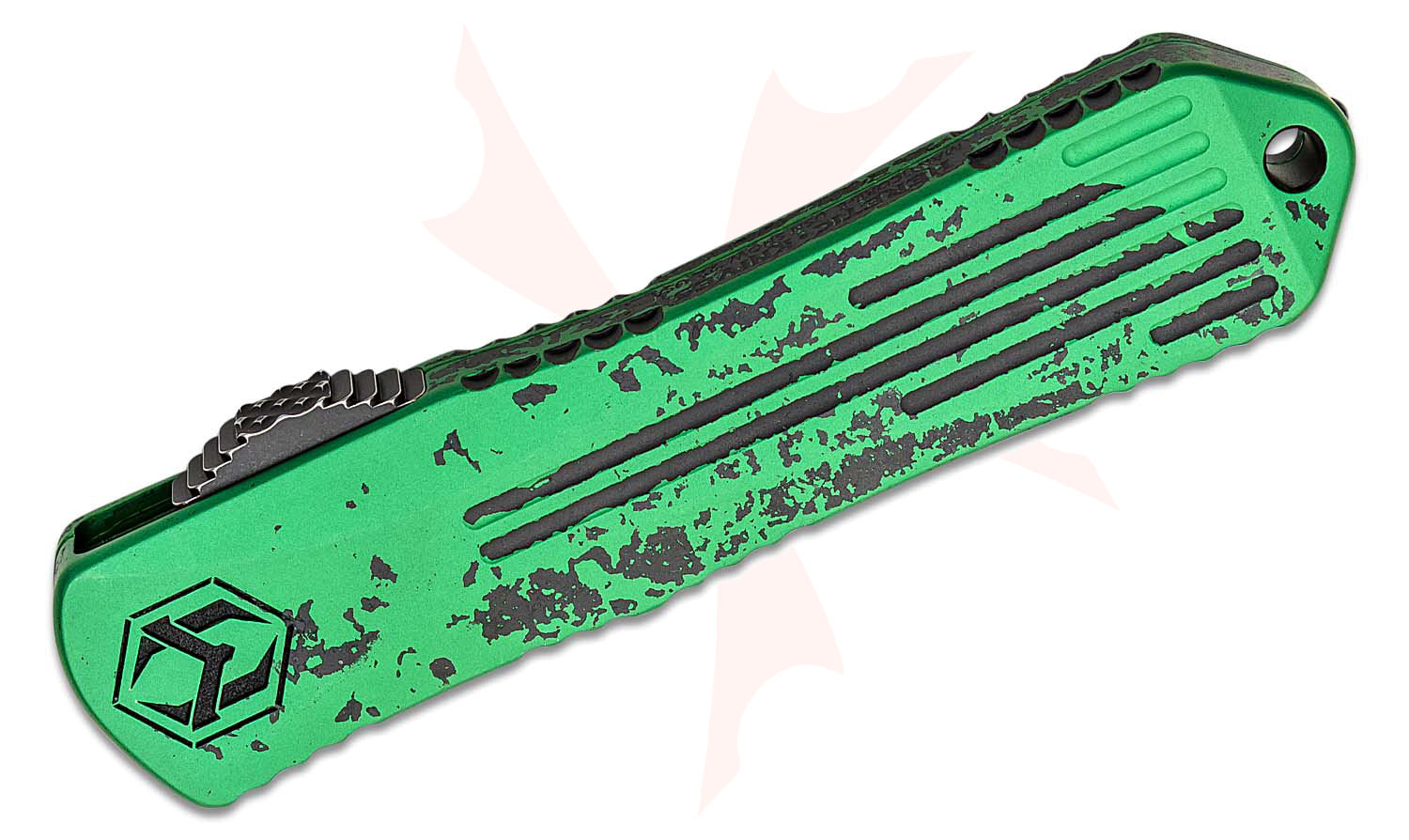 Heretic Knives USN GXIII Show Special Manticore E OTF AUTO Knife 3.05" Elmax Battleworn Black ...