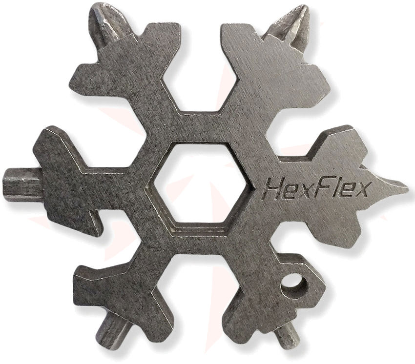 HexFlex Standard Adventure Tool 2.5" Overall, Stonewashed Stainless ...