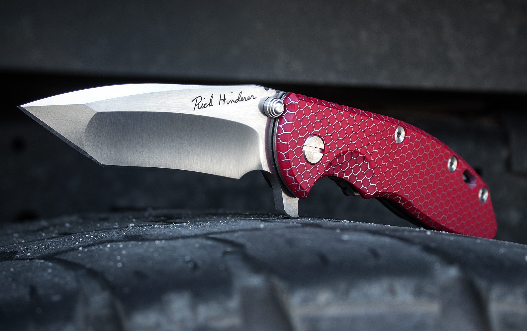 Rick Hinderer Custom XM-18 3.5" Flipper, S35VN Hellfire Tanto Blade ...