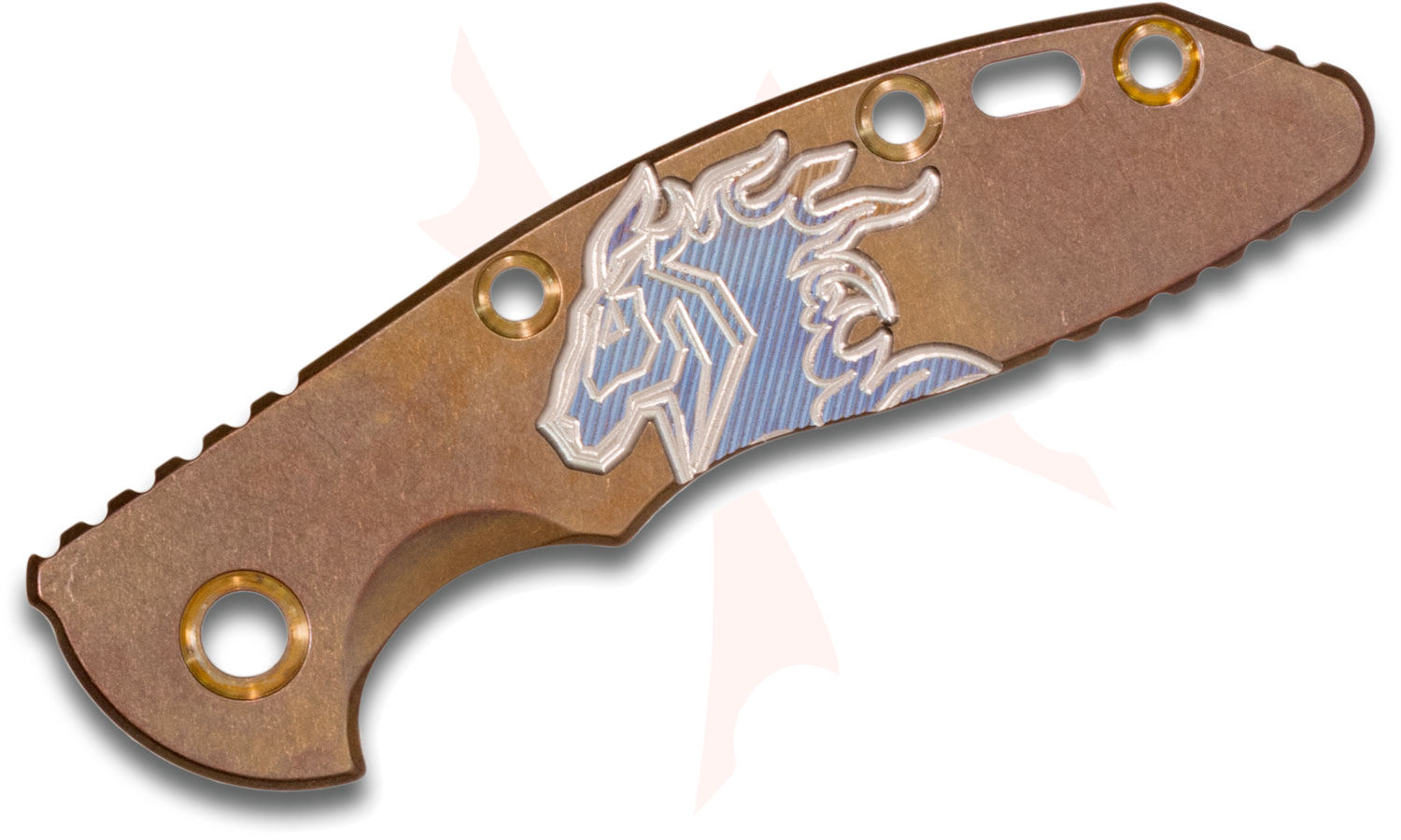 Rick Hinderer Knives Double Engraved Titanium Scale for XM-18 3" Model ...