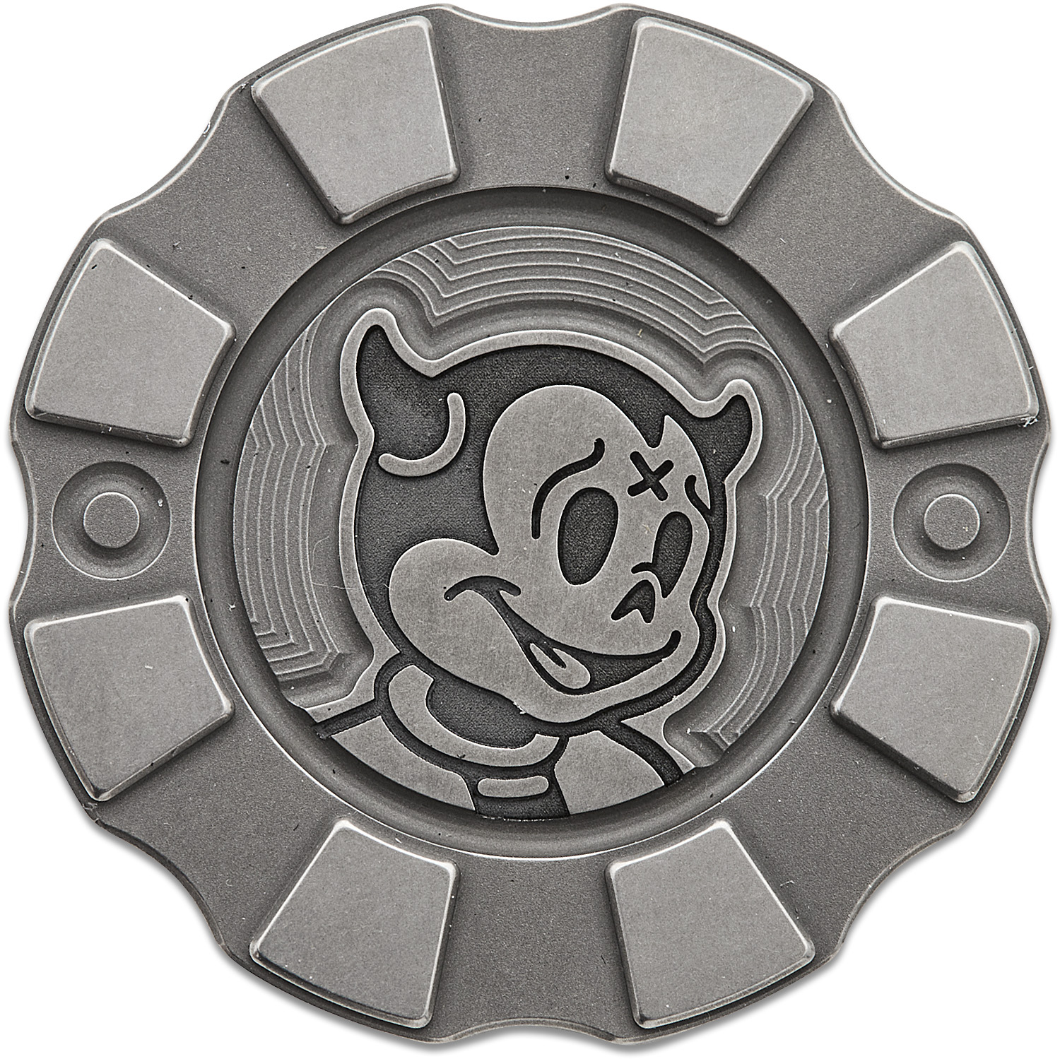 HiTex Gear Grayscale Friendly Evil Titanium Poker Chip - KnifeCenter ...