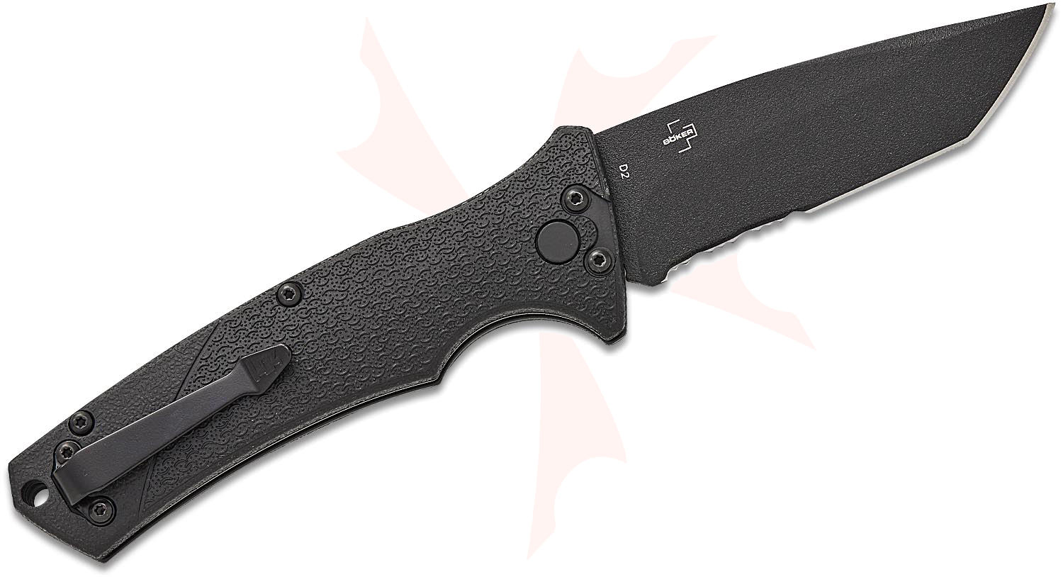 HK Knives by Boker FD01 AUTO Button Lock Folding Knife 3.27" D2 Black ...