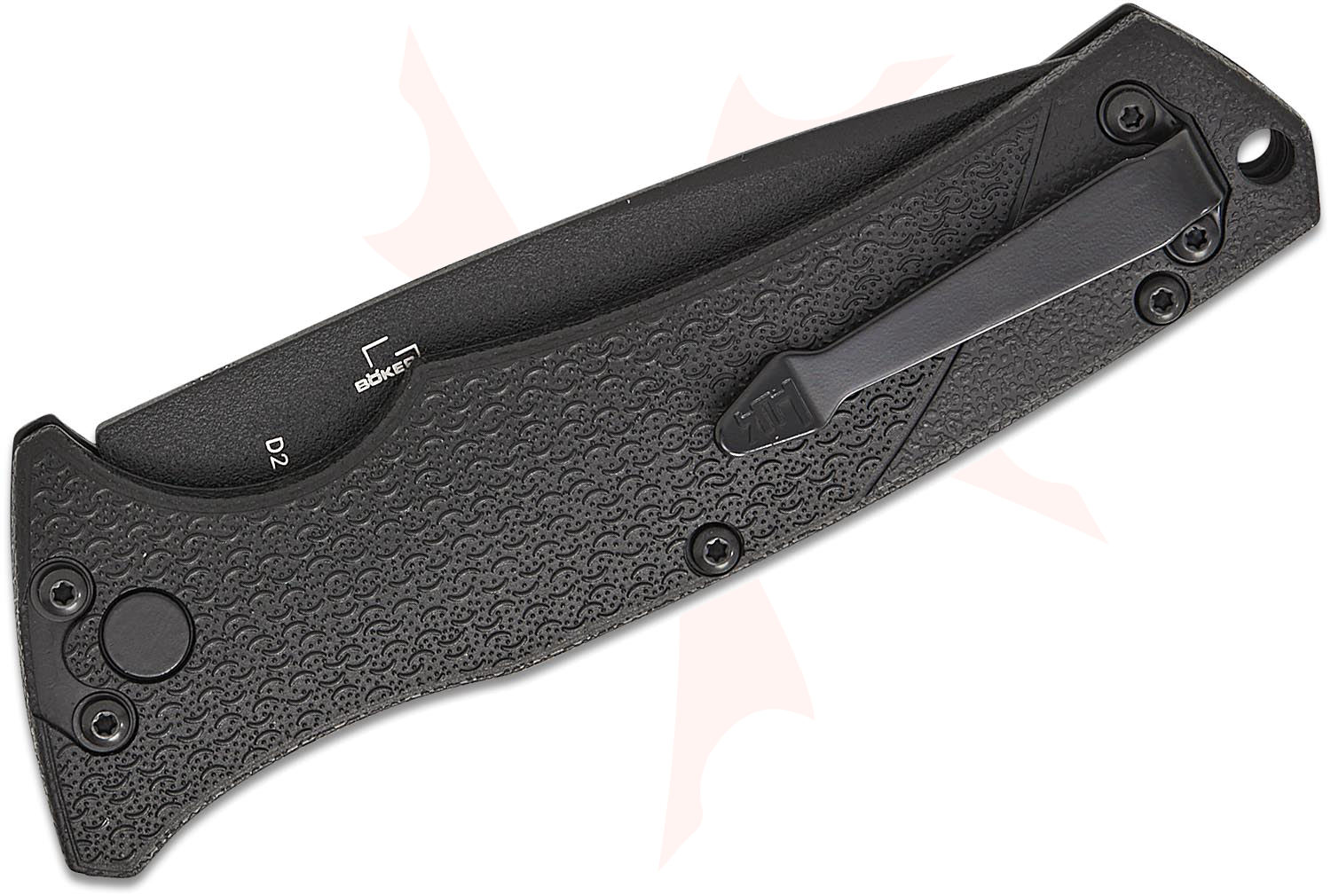 HK Knives by Boker FD02 AUTO Button Lock Folding Knife 3.23" D2 Black ...