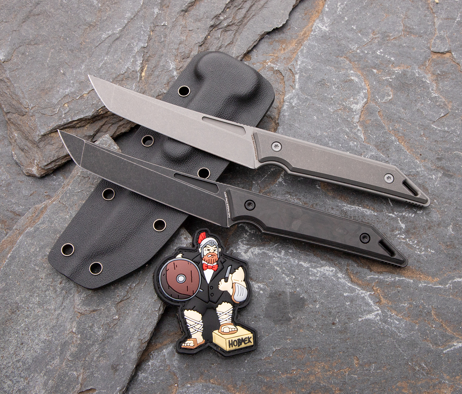 Jake Hoback Goliath Pocket Fixed Blade Knife 3.125" CPM-20CV Black DLC ...