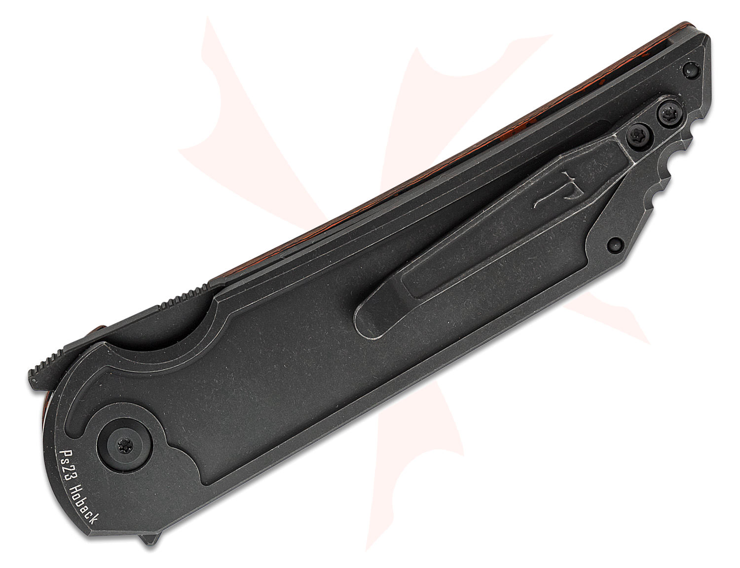 Jake Hoback Kwaiback Button Lock Flipper Knife 3.75" CPM-20CV Black DLC ...
