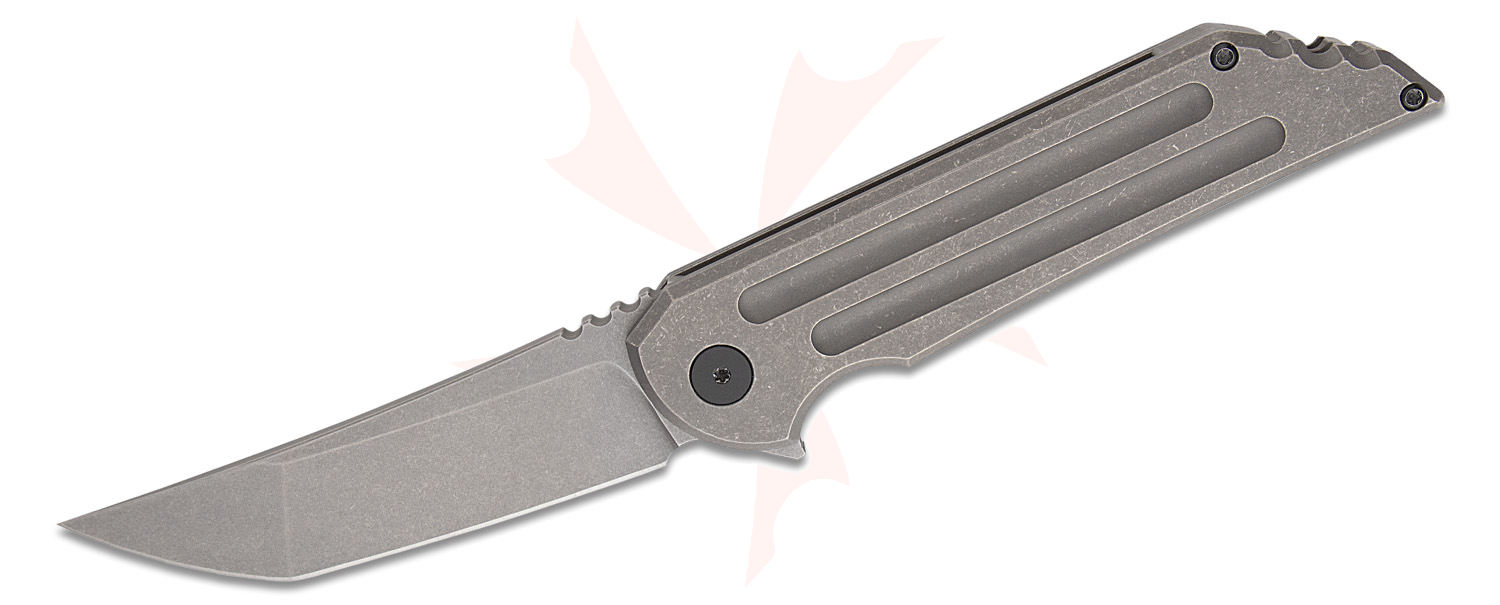 Jake Hoback Kwaiback MK6 Flipper Knife 3.75" M390 Stonewashed Blade ...