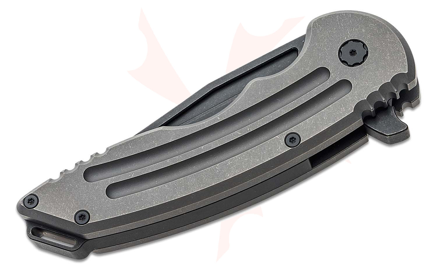 Jake Hoback Husky Flipper Knife 3.75" Nitro-V Black DLC Stonewashed ...