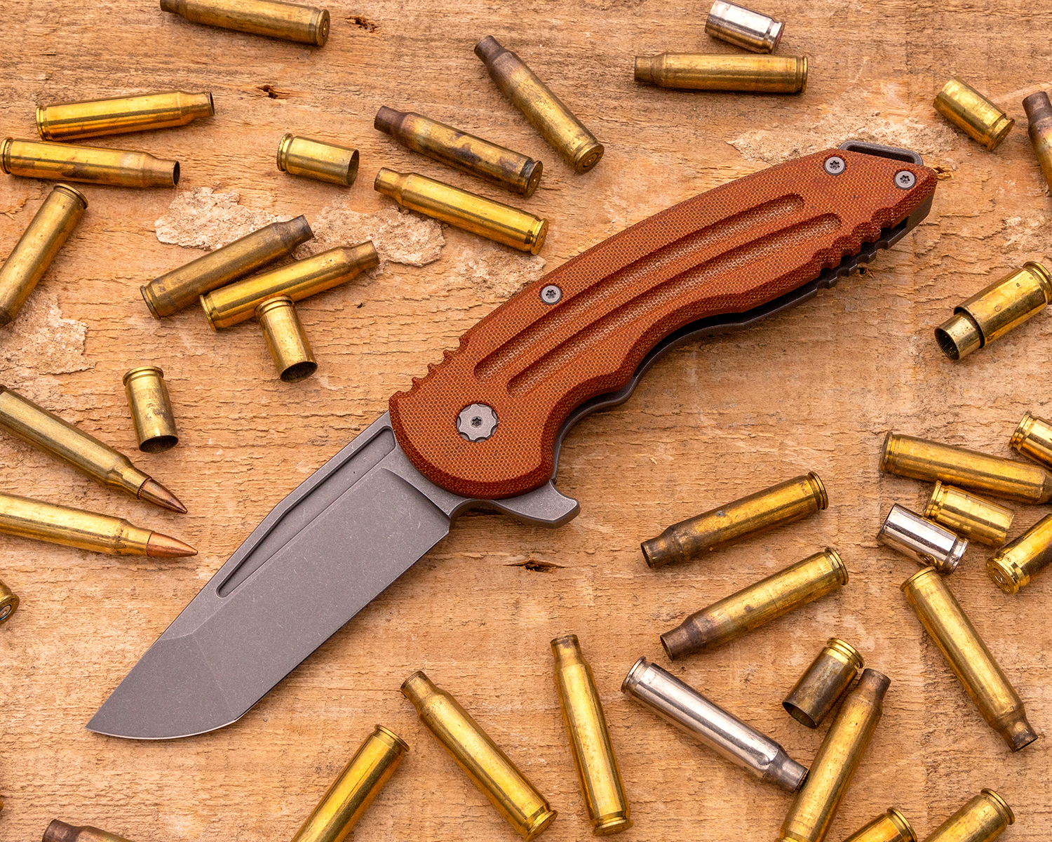 Jake Hoback Husky Flipper Knife 3.75" Nitro-V Stonewashed Blade, Milled ...