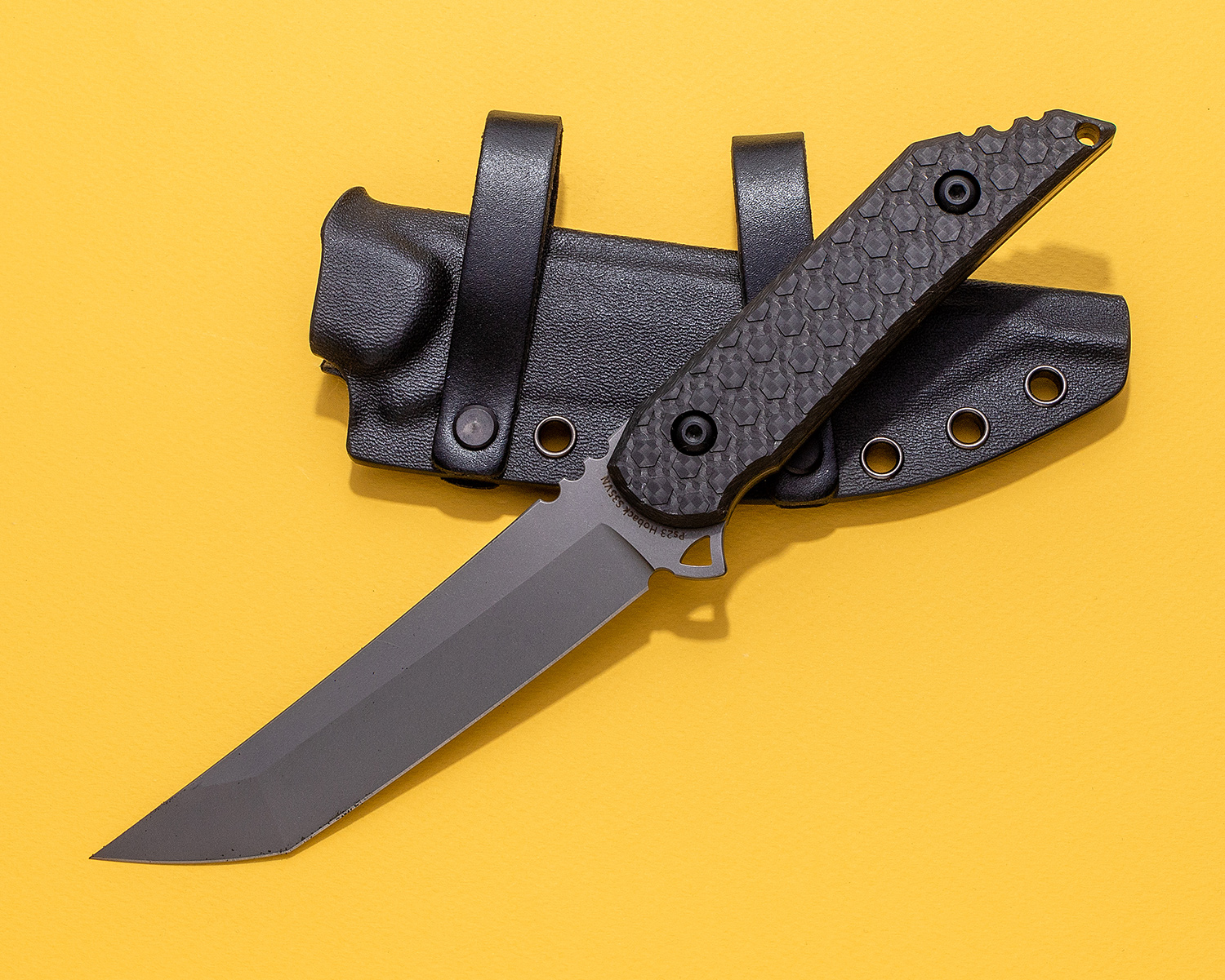 Jake Hoback Kwaiback Fixed Blade Knife 5" S35VN Black DLC Stonewashed ...