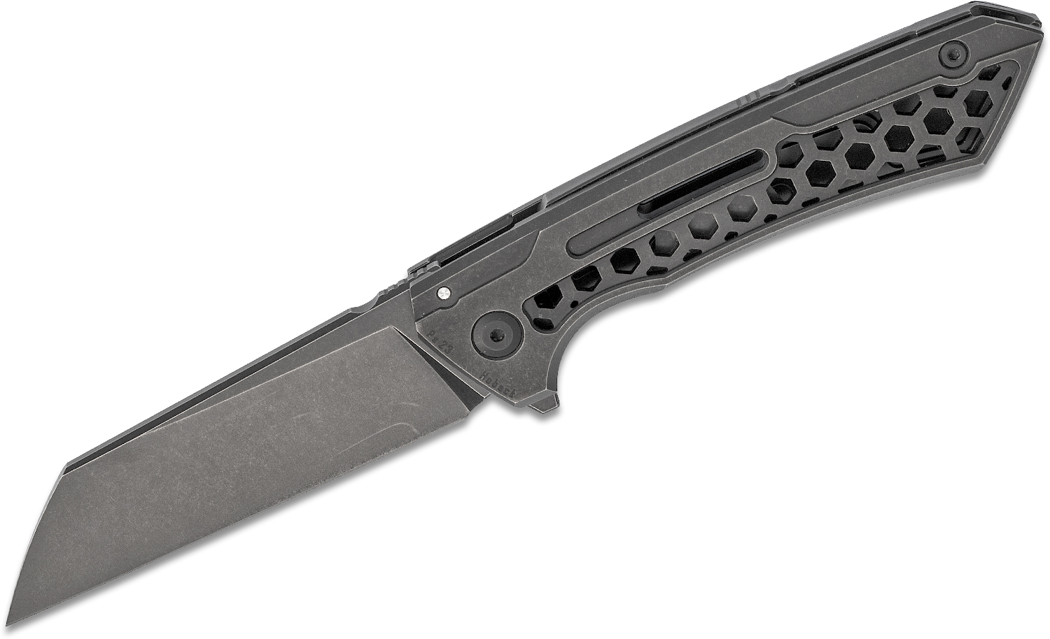 Jake Hoback/Snecx Buster Flipper Knife 4.125" M390 Black Fallout Blade ...