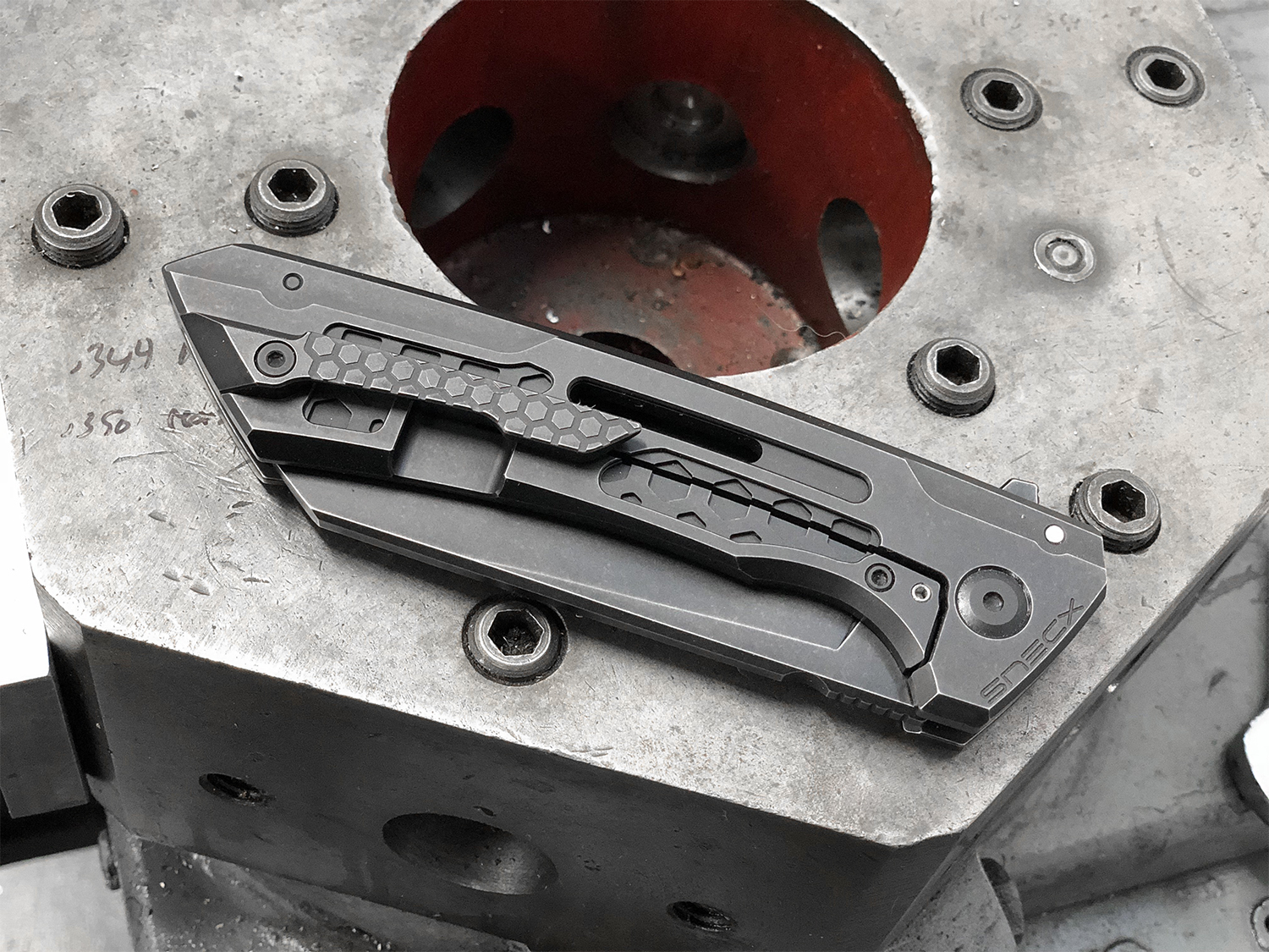 Jake Hoback/Snecx Buster Flipper Knife 4.125" M390 Black Fallout Blade ...