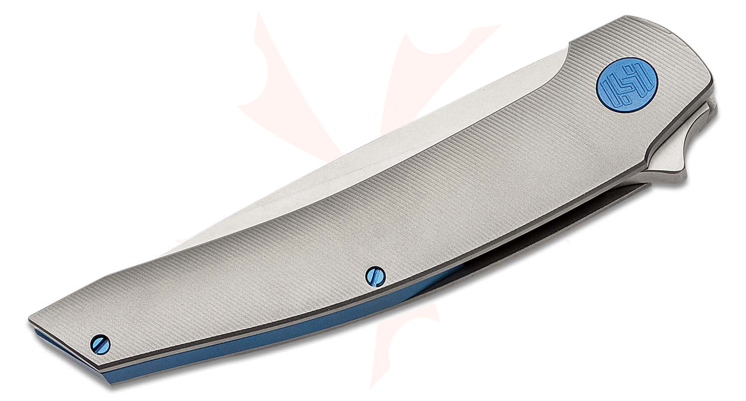 Hog House Knives Model T Flipper Knife 3.36" RWL-34 Blasted Drop Point ...