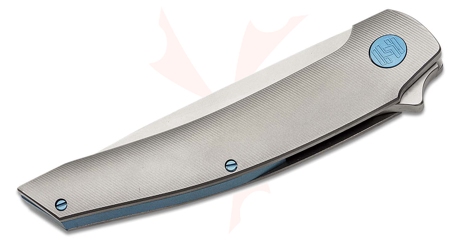 Hog House Knives Model T Flipper Knife 3.36" RWL-34 Blasted Drop Point ...