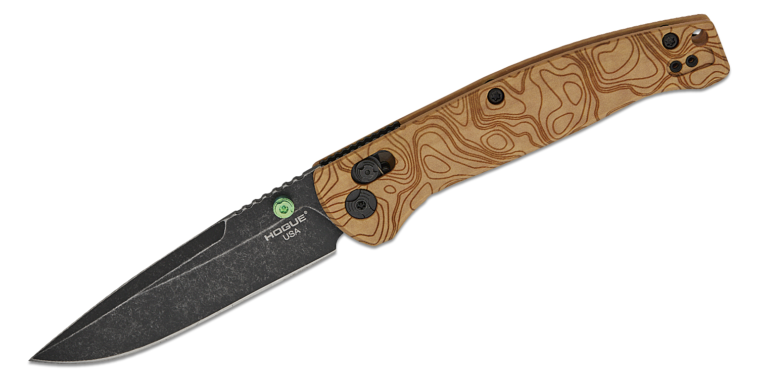 Hogue Mysto Wood ABLE Lock Folding Knife 3.4" CPM-MagnaCut Black ...