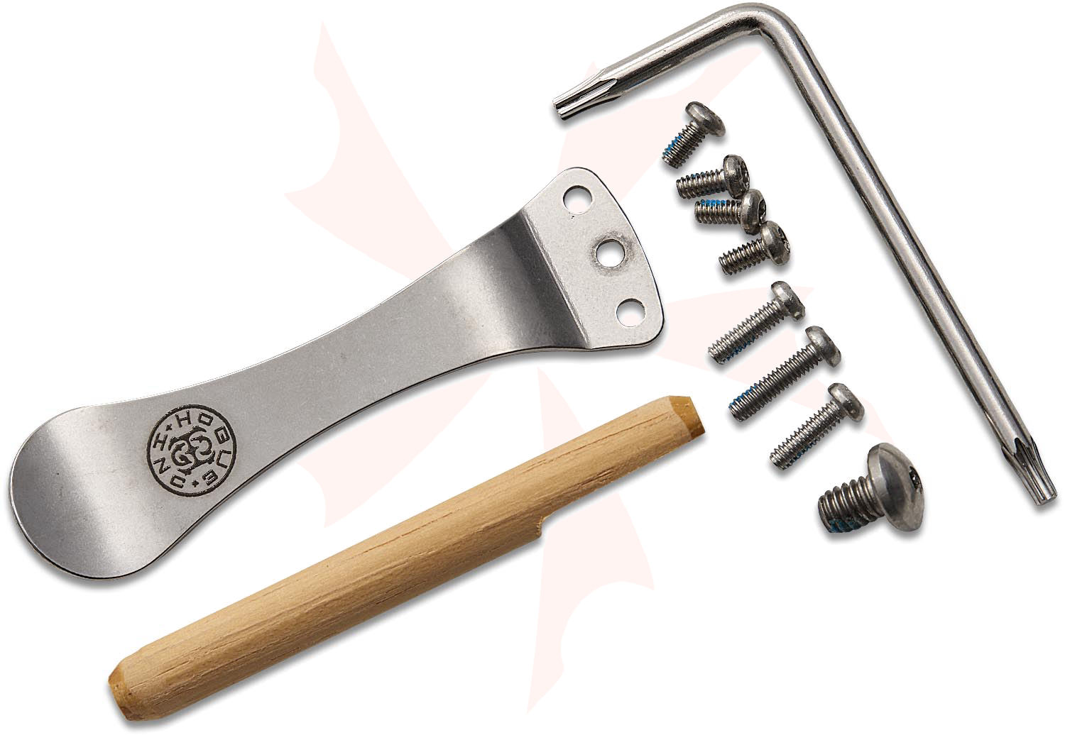 Hogue Stonewashed Spoon Pocket Clip Kit - KnifeCenter - 34184