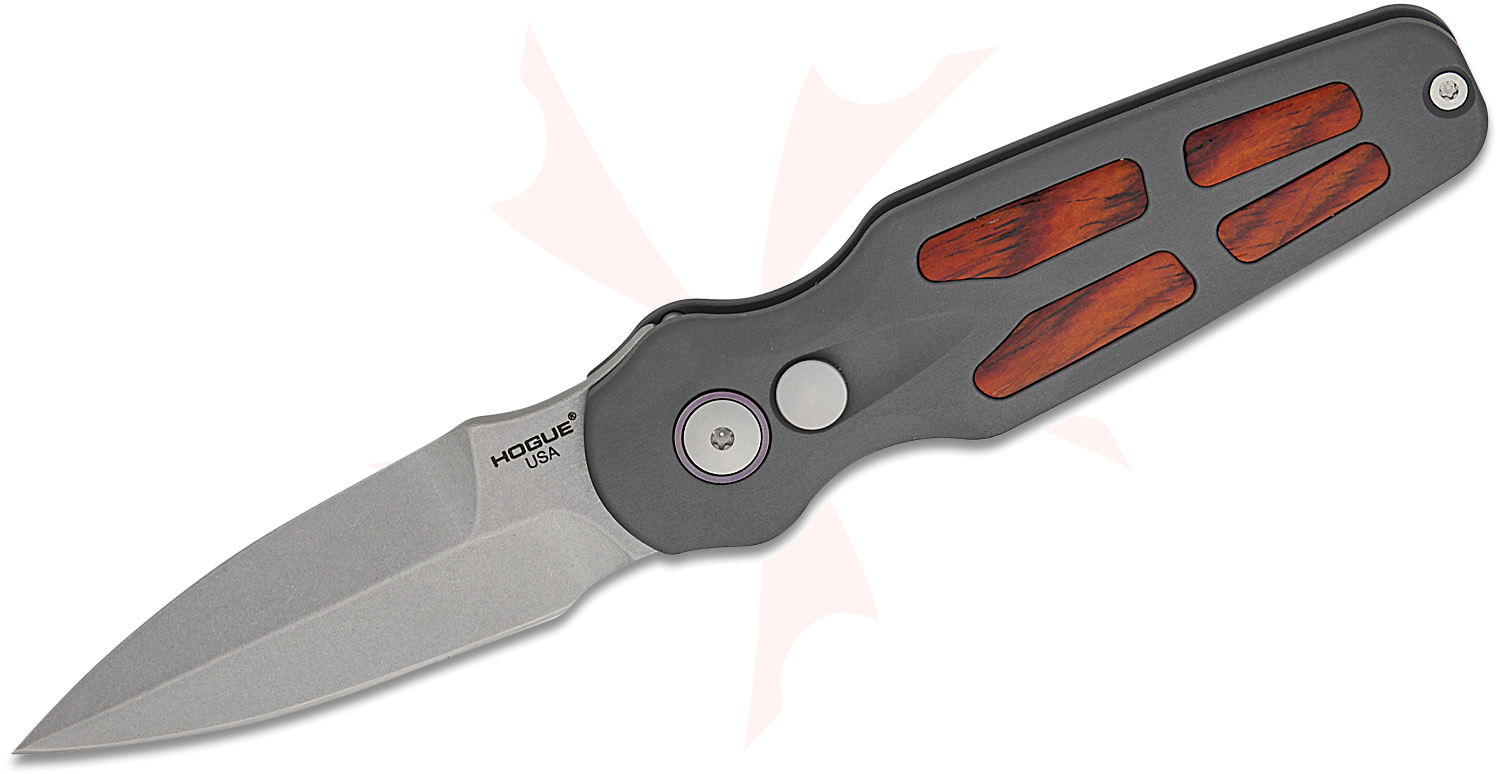 Hogue Ballista II AUTO Folding Knife 2.6" CPM-MagnaCut Stone Tumbled ...