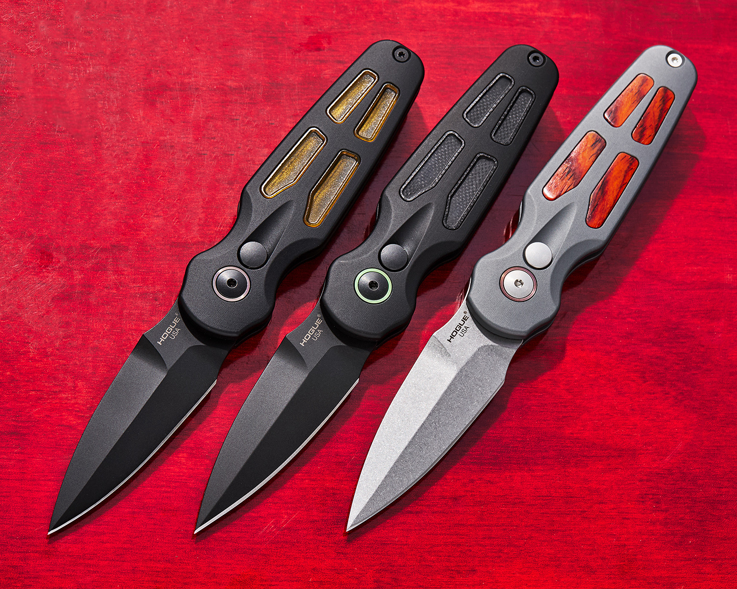 Hogue Ballista II AUTO Folding Knife 2.6" CPM-MagnaCut Stone Tumbled ...