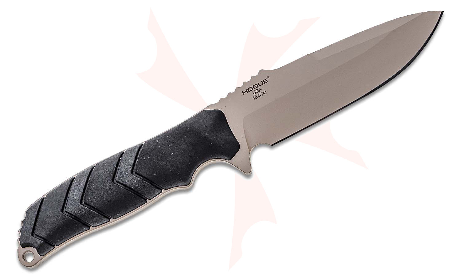 HK Knives by Hogue Fray Fixed Blade Knife 4.2" 154CM FDE Cerakote Drop ...