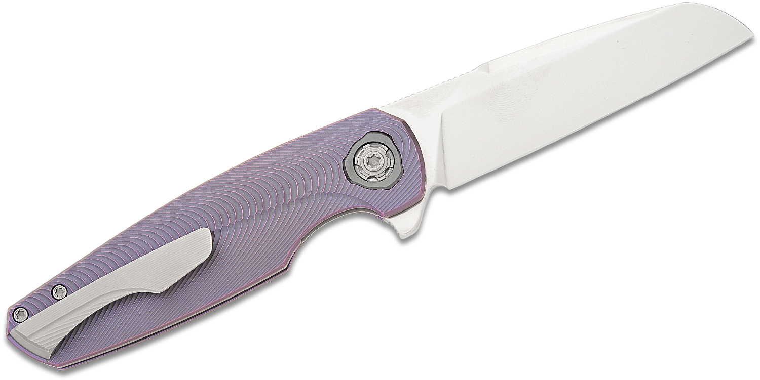 Holt Bladeworks Custom Haptic #1272 Flipper Knife 3.24" M390 Polished ...