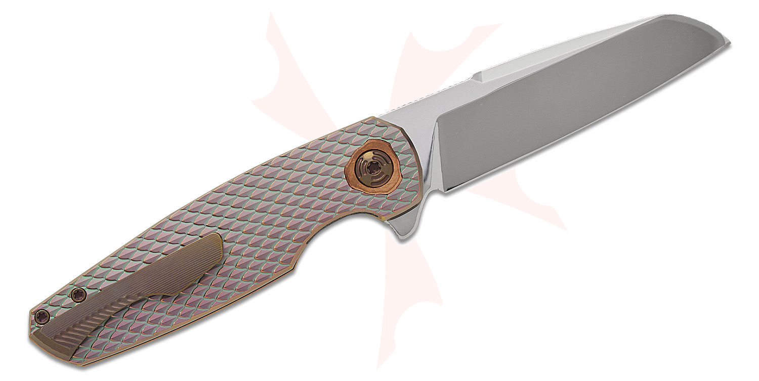 Holt Bladeworks Custom Haptic #1294 Flipper Knife 3.24" M390 Polished ...