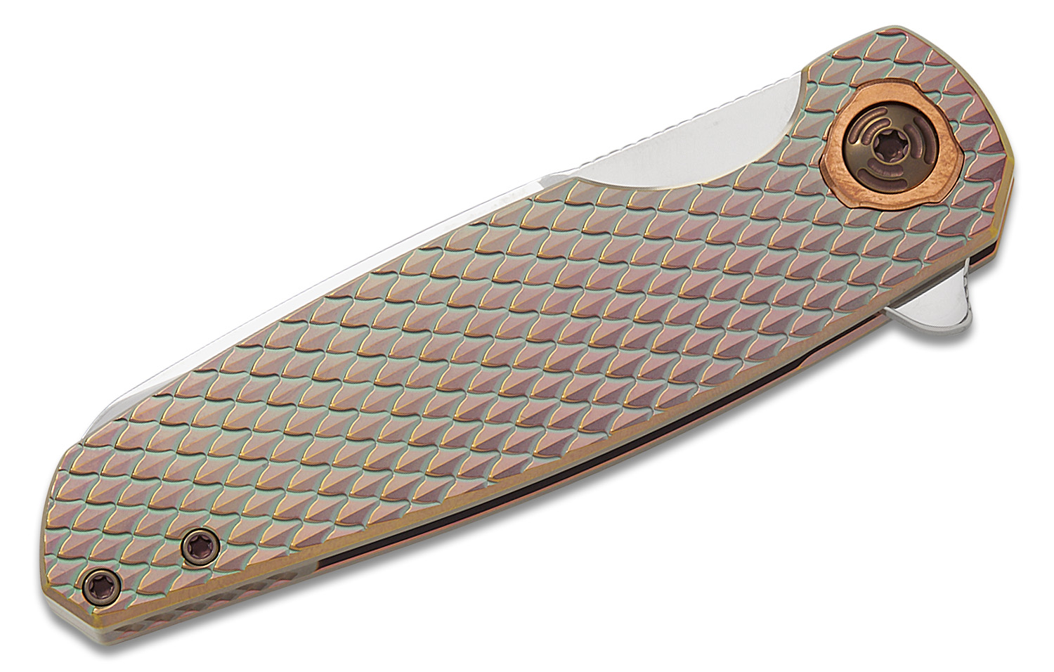 Holt Bladeworks Custom Haptic #1294 Flipper Knife 3.24" M390 Polished ...