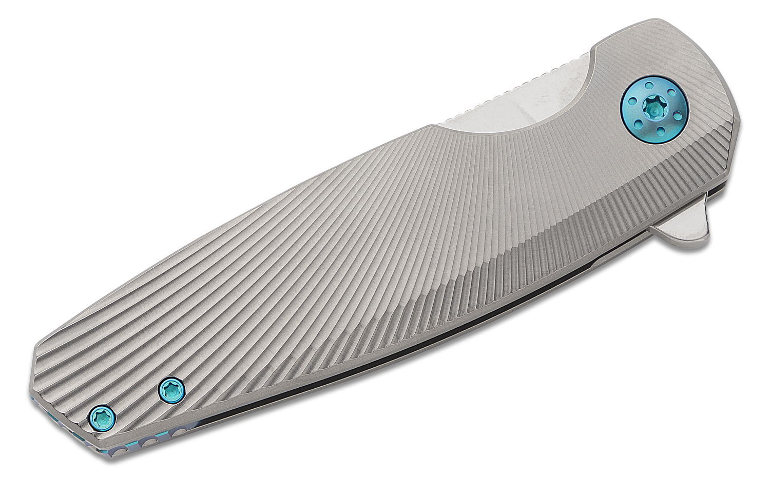 Holt Bladeworks Custom Morpheus #1143 Flipper Knife 3.24" CPM-S90V Polished Tumbled Drop Point ...