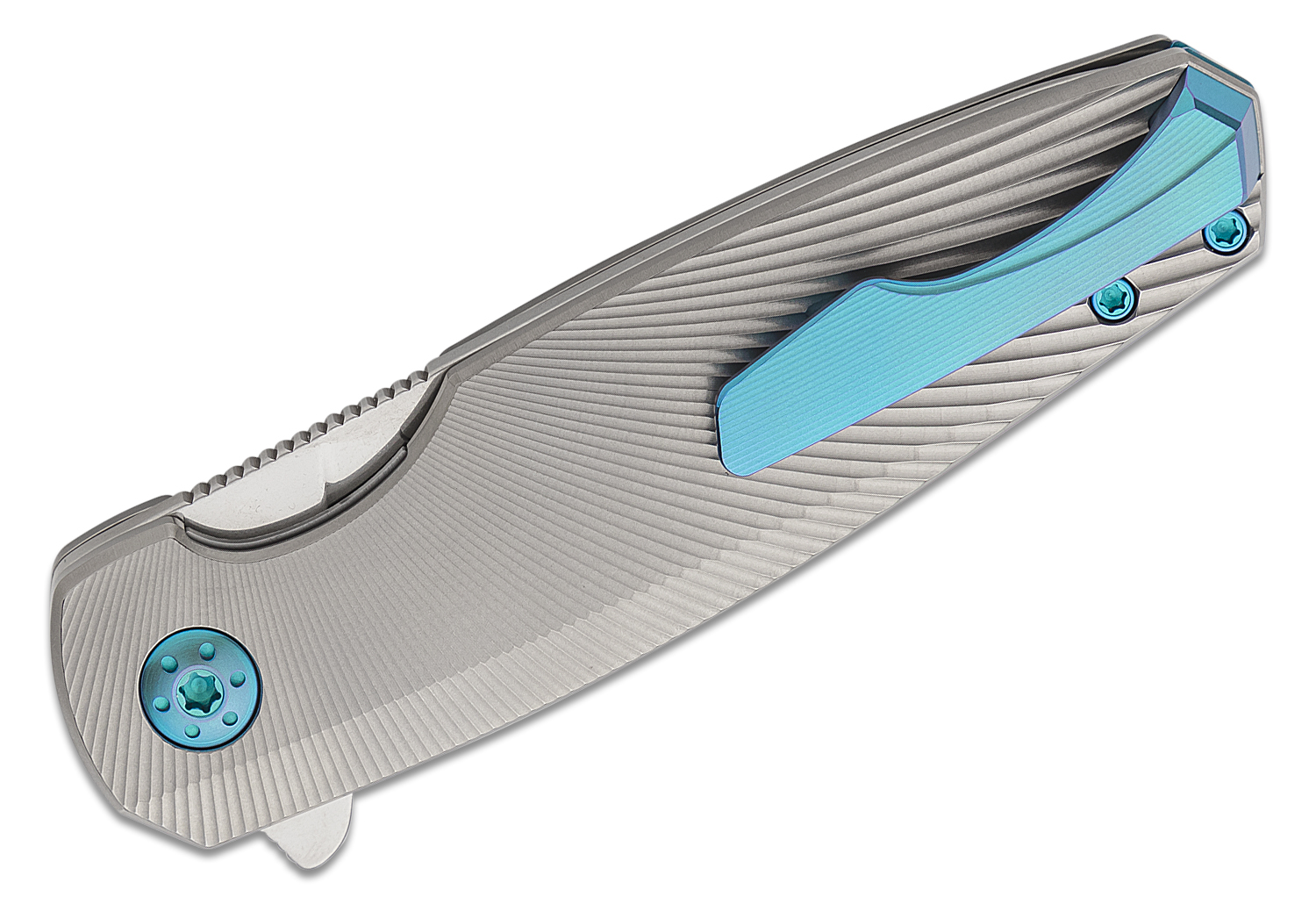 Holt Bladeworks Custom Morpheus #1143 Flipper Knife 3.24" CPM-S90V Polished Tumbled Drop Point ...