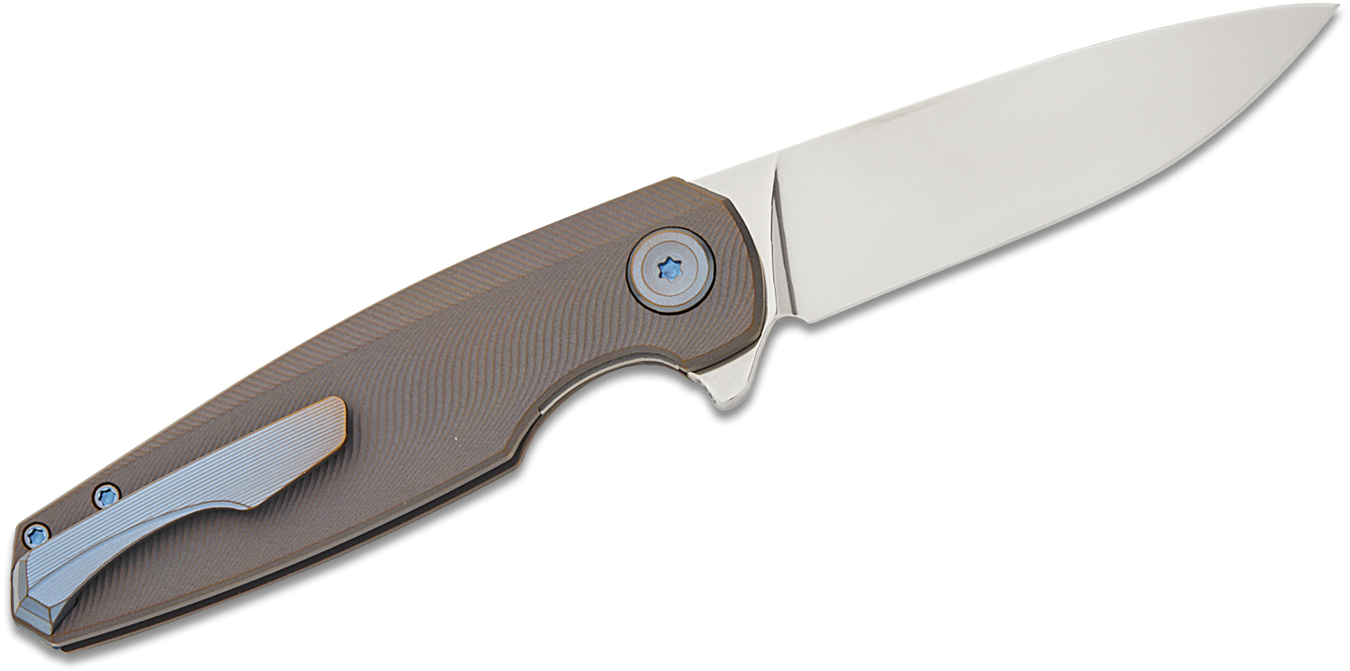 Holt Bladeworks Custom Morpheus #1554 Flipper Knife 3.24" M390 Polished ...