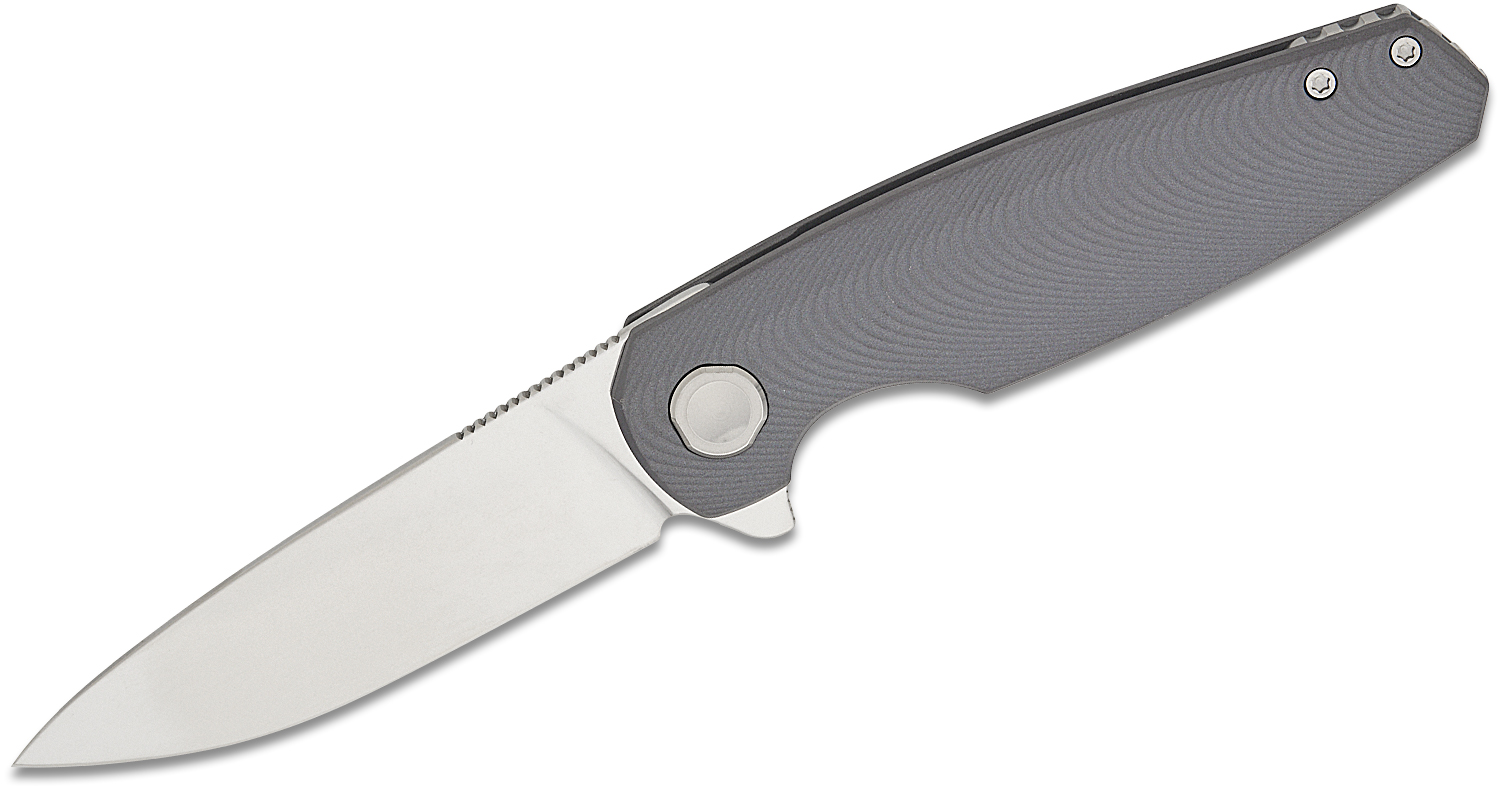 Holt Bladeworks Custom Morpheus #1564 Flipper Knife 3.24" M390 Polished Stonewashed Drop Point ...