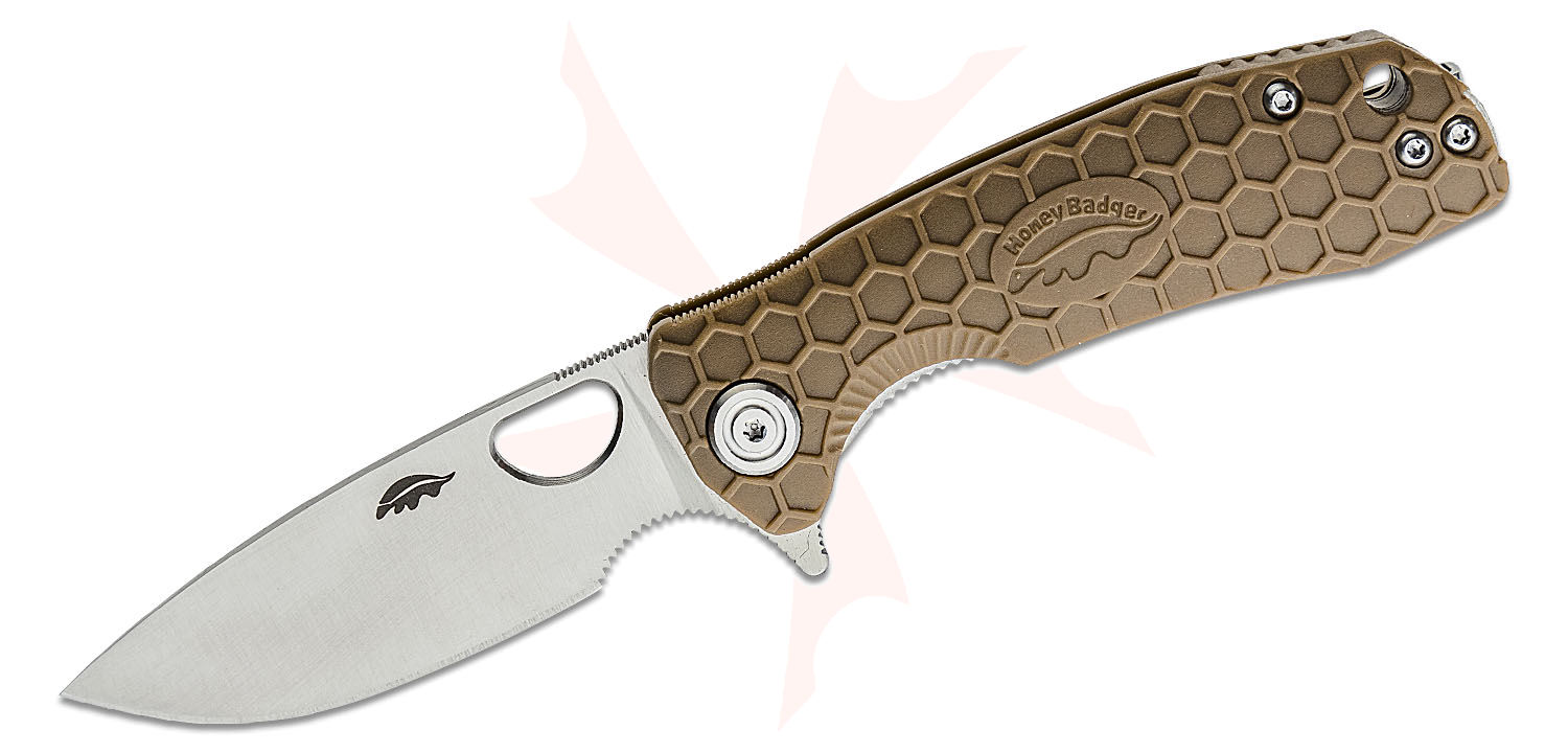 Honey Badger HB1022 Small Flipper Knife 2.81" Satin Drop Point Blade ...