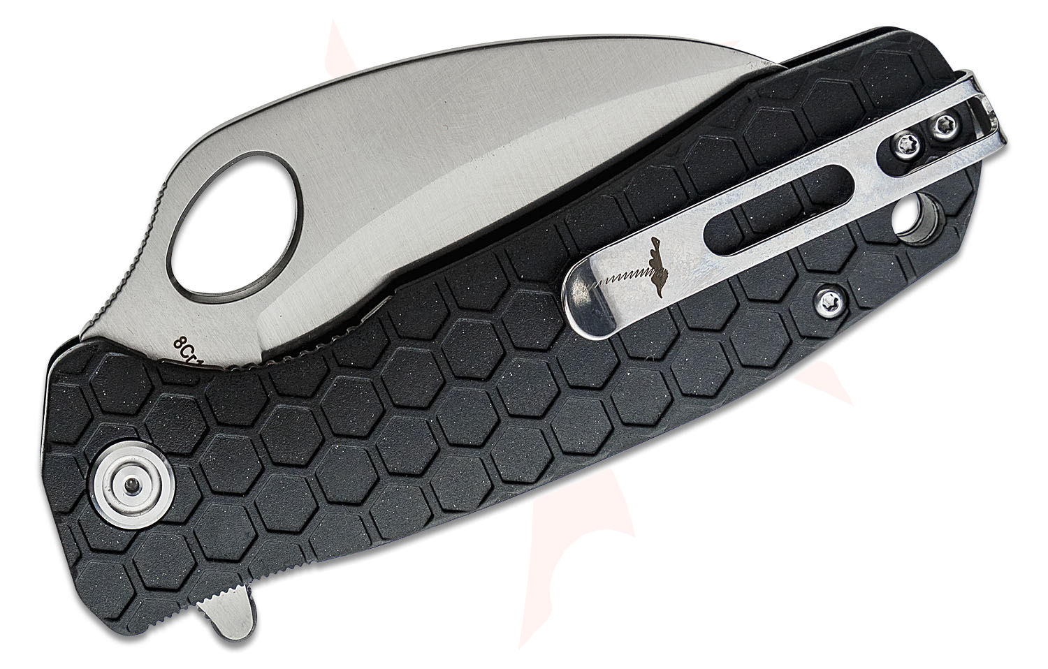 Honey Badger HB1111 Large Flipper Knife 3.38" Satin Serrated Claw Blade ...