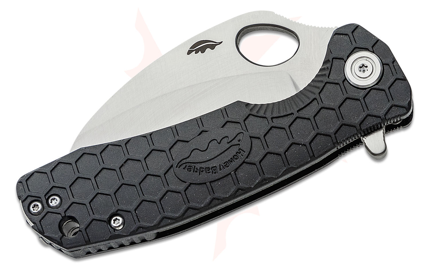 Honey Badger HB1115 Medium Flipper Knife 3" D2 Satin Plain Claw Blade ...