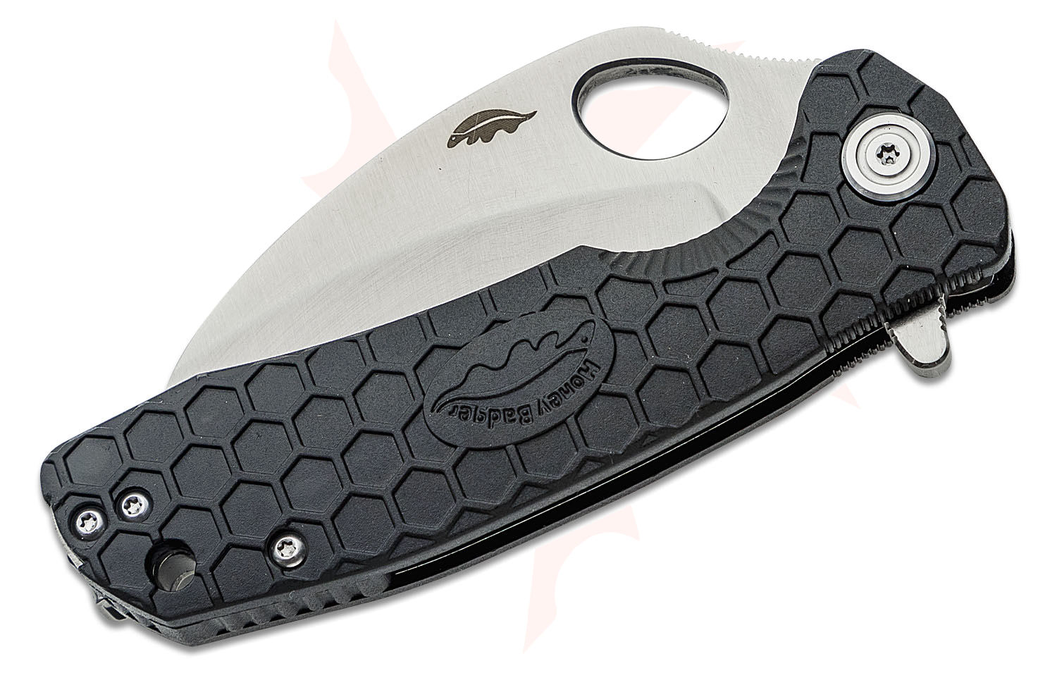 Honey Badger HB1121 Medium Flipper Knife 3" Satin Plain Claw Blade ...