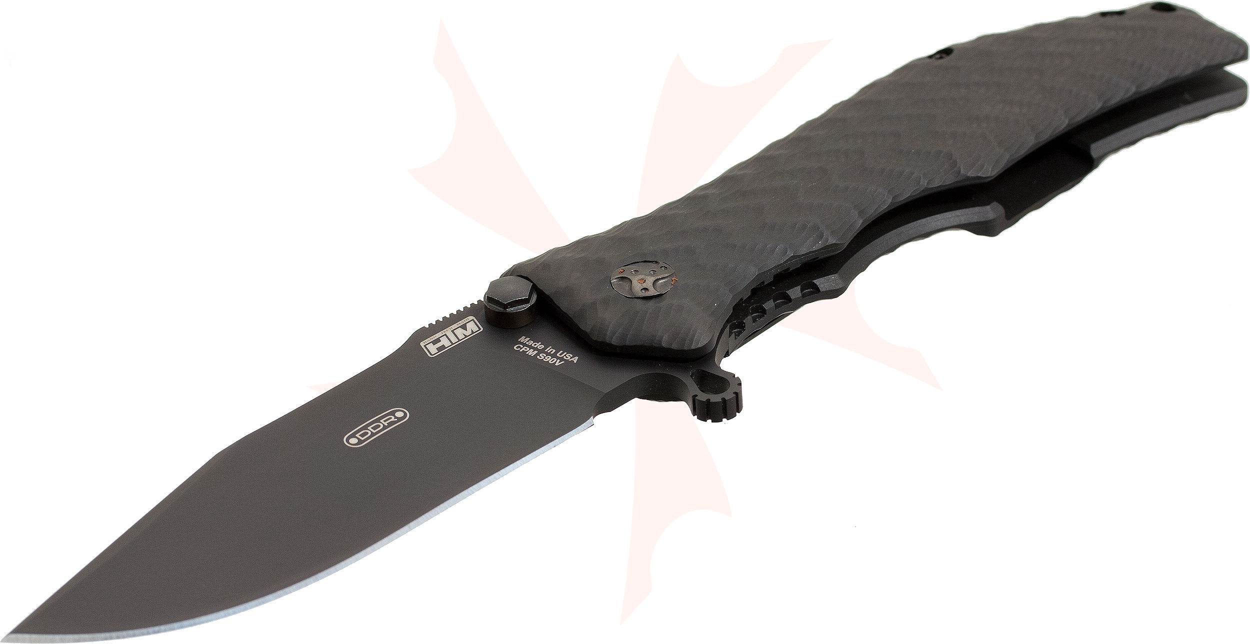 HTM Knives Darrel Ralph DDR Ti Gun Hammer Bowie Assisted 4" S90V Plain ...