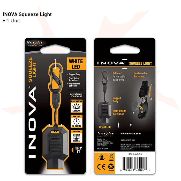 Nite Ize Squeeze Light LED Keychain Light - KnifeCenter - SQL2-02-R3