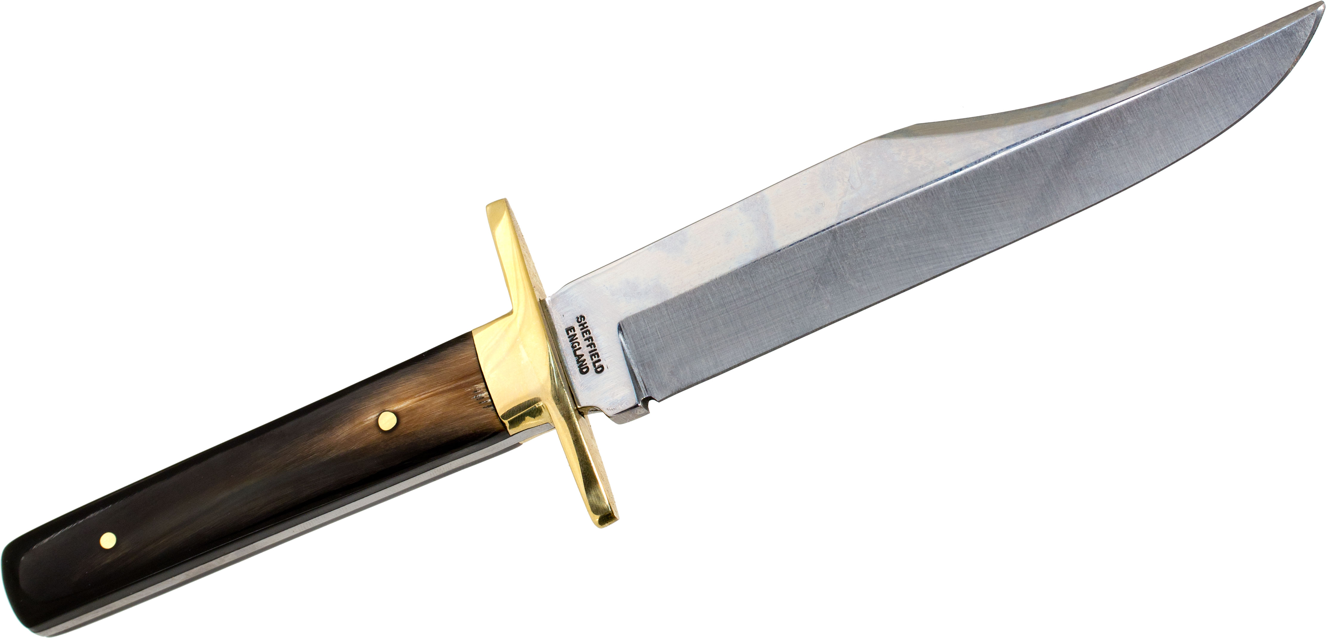 IXL Wostenholm Bowie Knife 6" Carbon Steel Blade, Buffalo Horn Handles ...