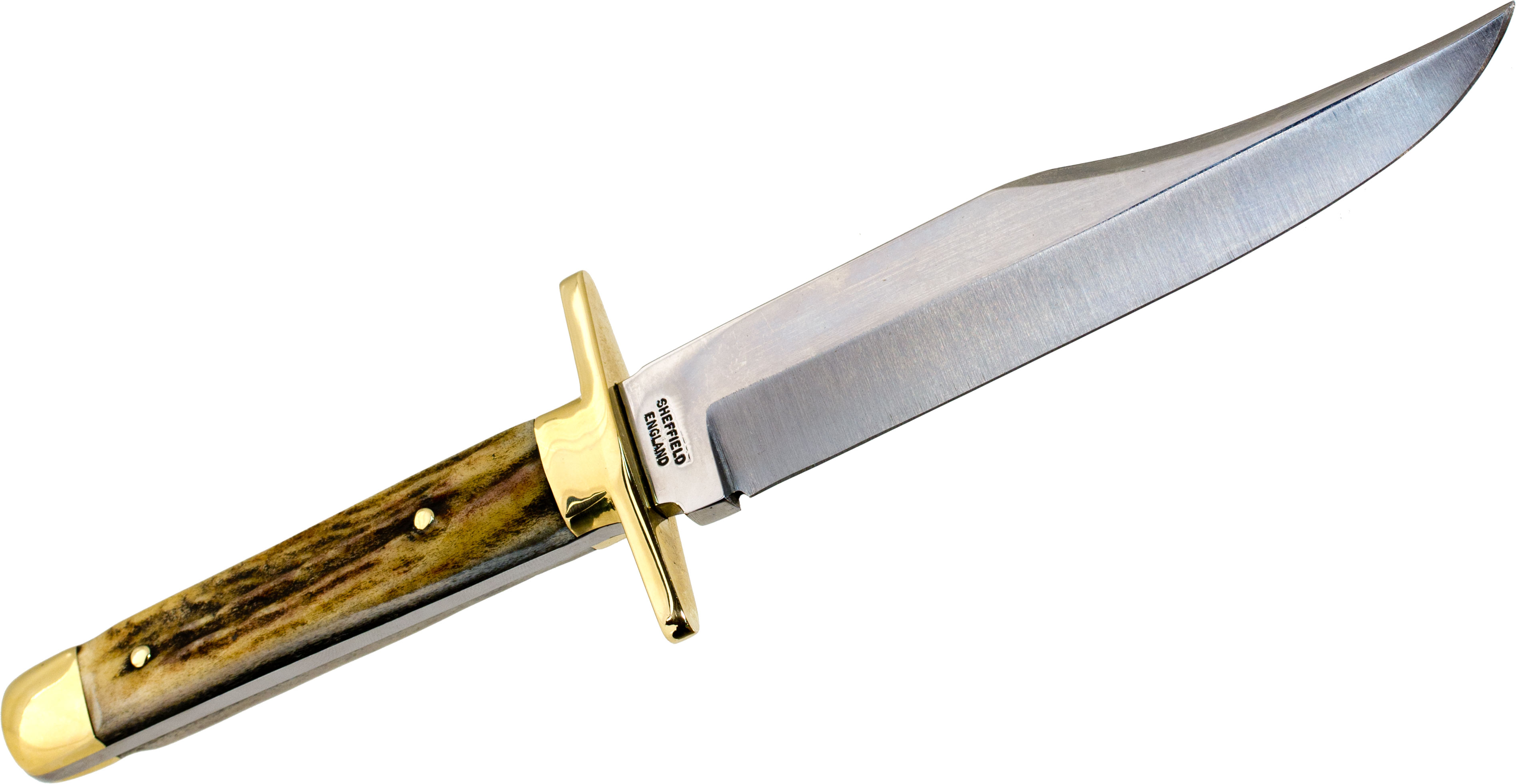 IXL Wostenholm Bowie Knife 6" Carbon Steel Blade, Stag Handles, No ...