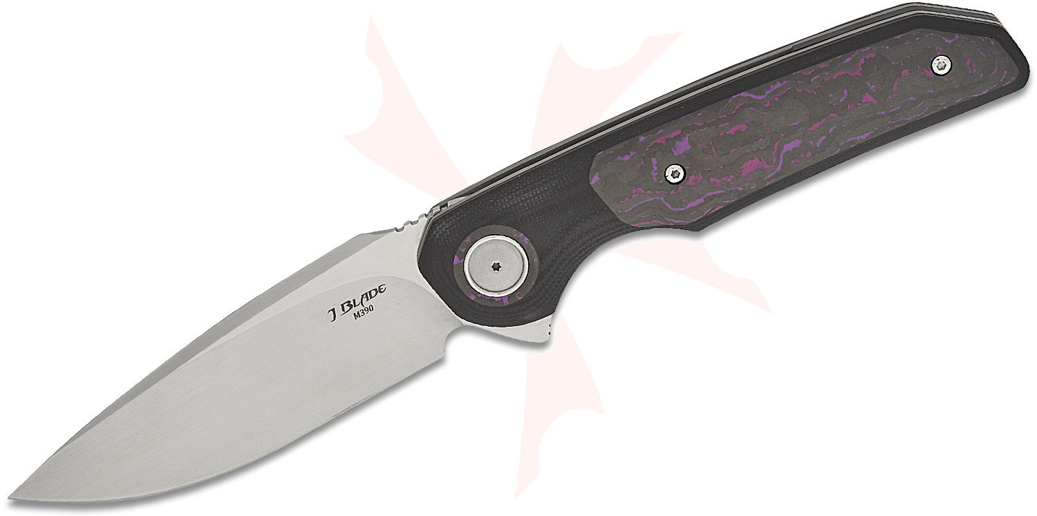 J Blade Knives Custom JB3 L Liner Lock Flipper Knife 3.5" M390 Hand ...