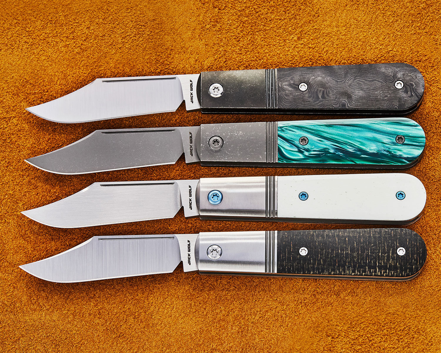 Jack Wolf Knives Big Bro Jack Traditional Slipjoint Folding Knife 2.94" CPM-S90V Dark Blasted ...