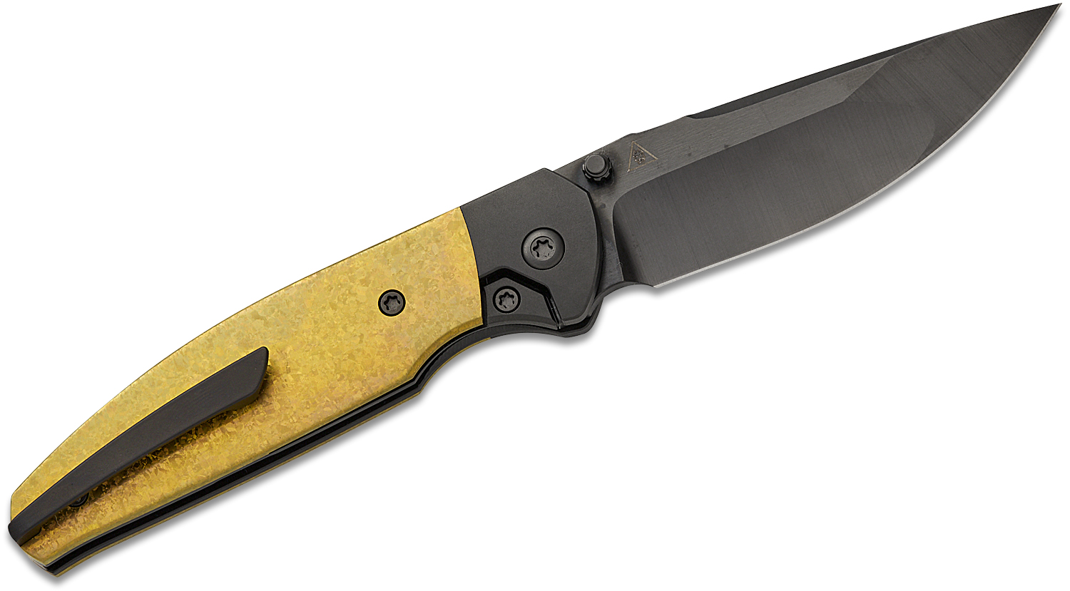 Jack Wolf Knives Chris Ortiz Tango Bolster Lock Front Flipper Knife 3. ...