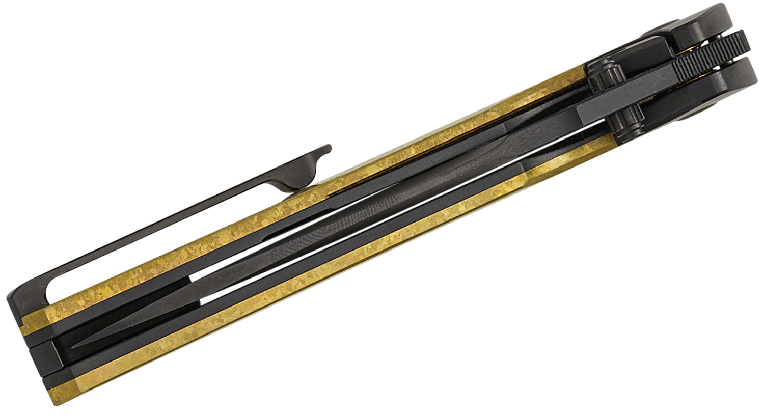 Jack Wolf Knives Chris Ortiz Tango Bolster Lock Front Flipper Knife 3. ...