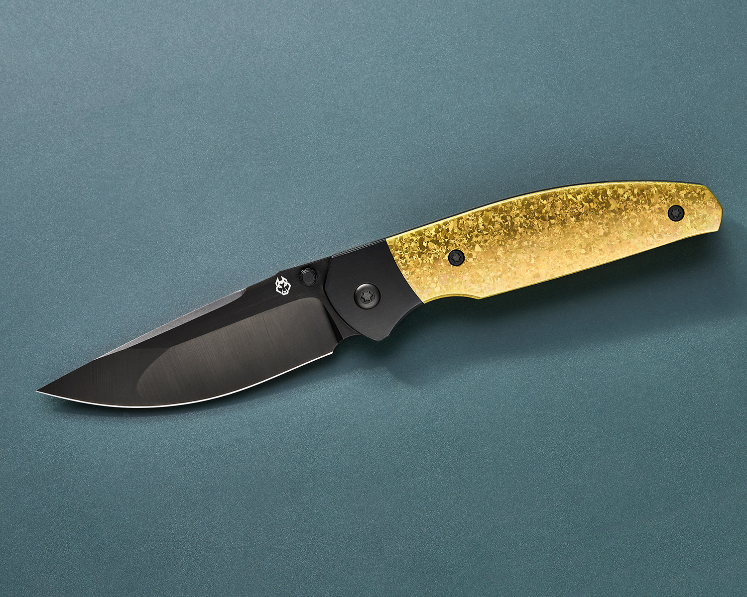 Jack Wolf Knives Chris Ortiz Tango Bolster Lock Front Flipper Knife 3. ...