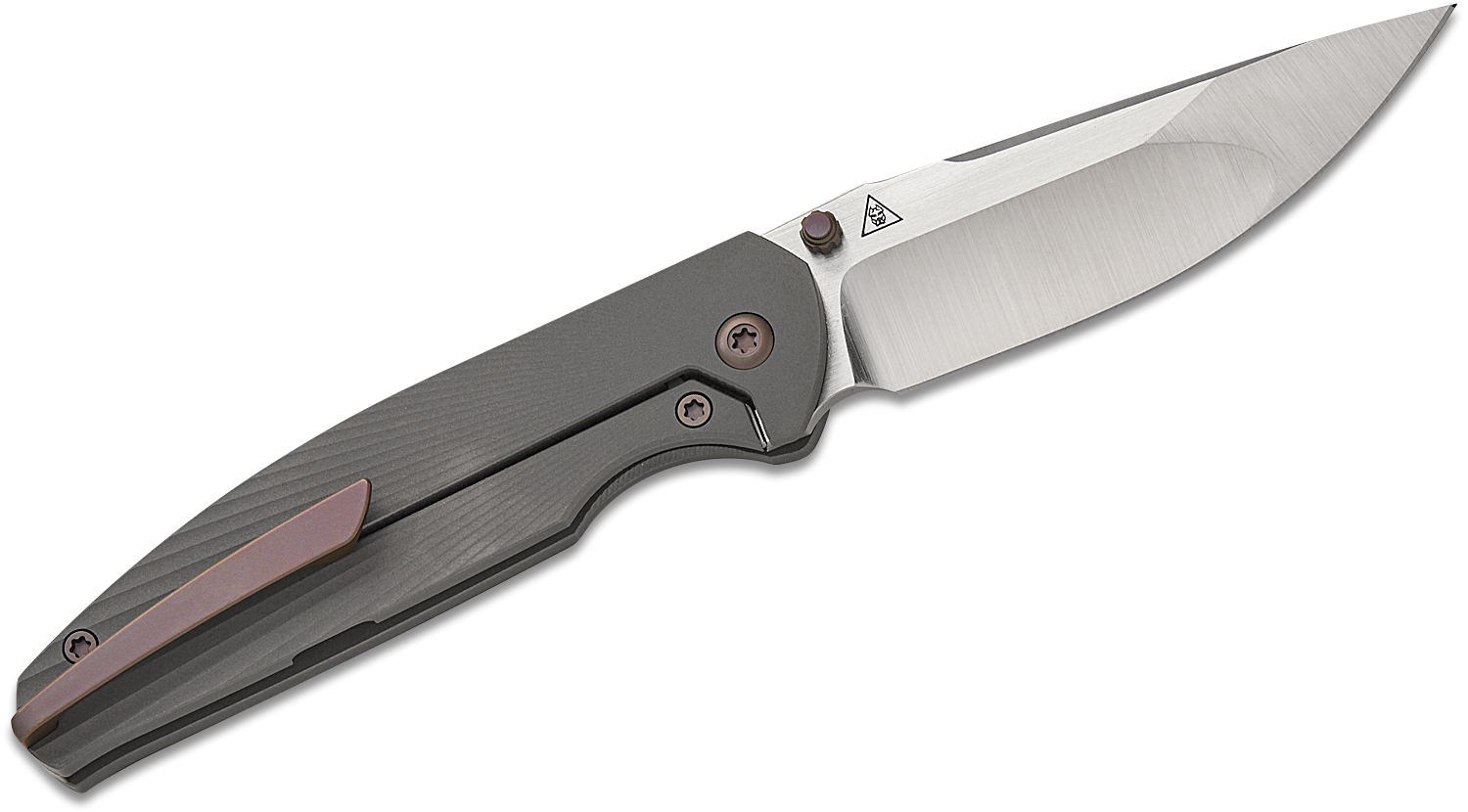 Jack Wolf Knives Chris Ortiz Tango Bolster Lock Front Flipper Knife 3. ...