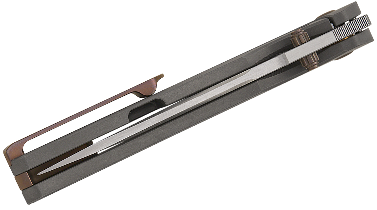 Jack Wolf Knives Chris Ortiz Tango Bolster Lock Front Flipper Knife 3. ...