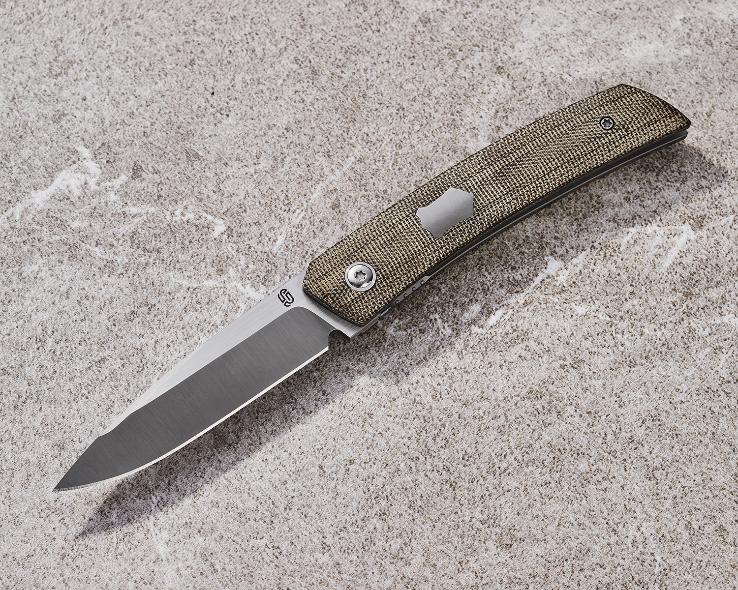 Jared Oeser F22 KickStop Flipper Knife 3.375" M390 Machine Satin Blade ...