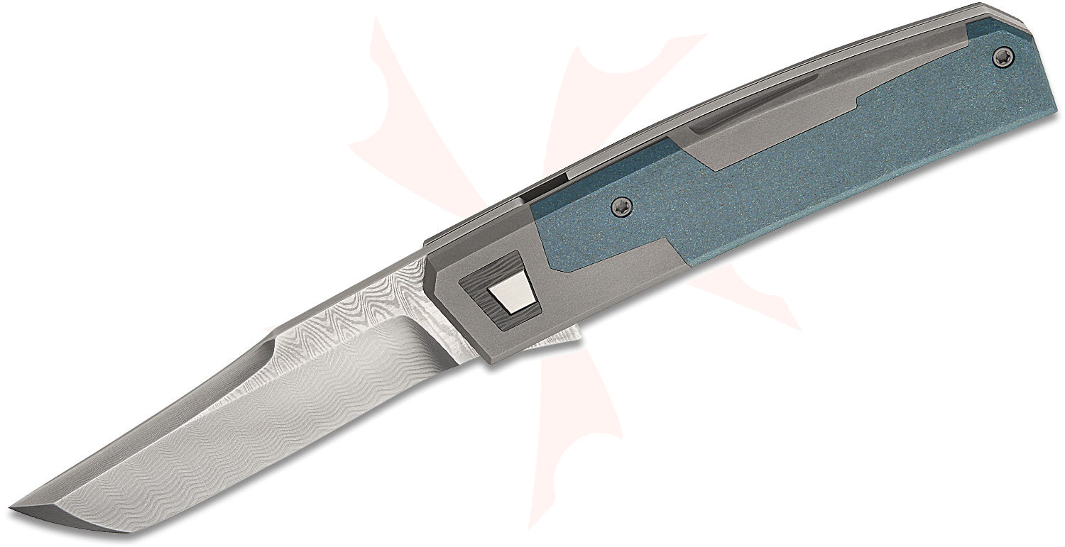 Jared Oeser Custom Tengu OS Bolster Lock Flipper Knife 3.375" Damaworks ...