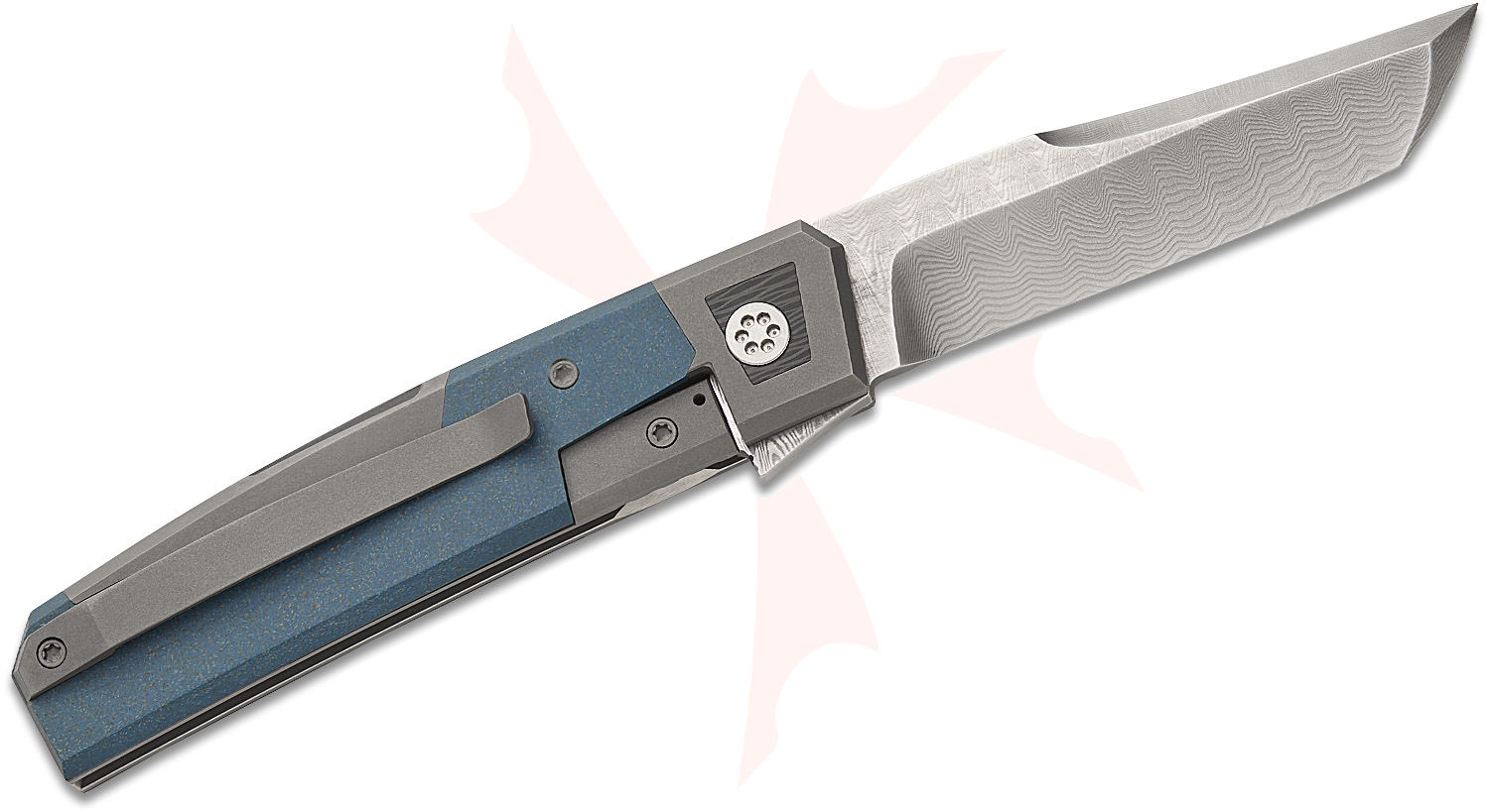 Jared Oeser Custom Tengu OS Bolster Lock Flipper Knife 3.375" Damaworks ...