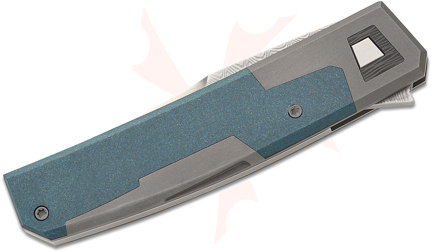 Jared Oeser Custom Tengu OS Bolster Lock Flipper Knife 3.375" Damaworks ...