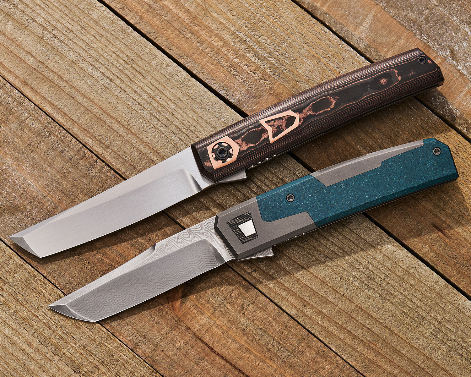 Jared Oeser Custom Tengu OS Bolster Lock Flipper Knife 3.375" Damaworks ...