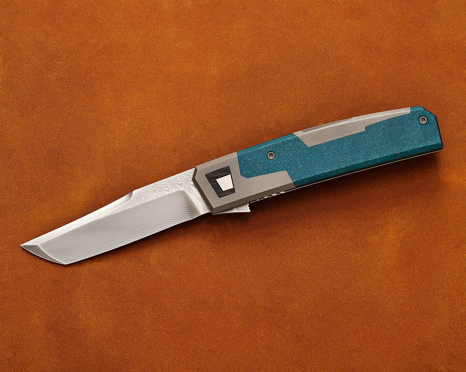 Jared Oeser Custom Tengu OS Bolster Lock Flipper Knife 3.375" Damaworks ...